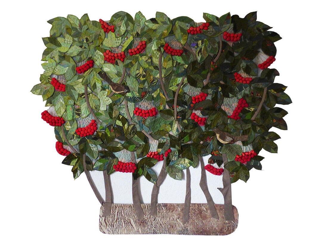 Large Ukrainian Nature 3D Art Quilt Snowballkalina Bush in - Etsy