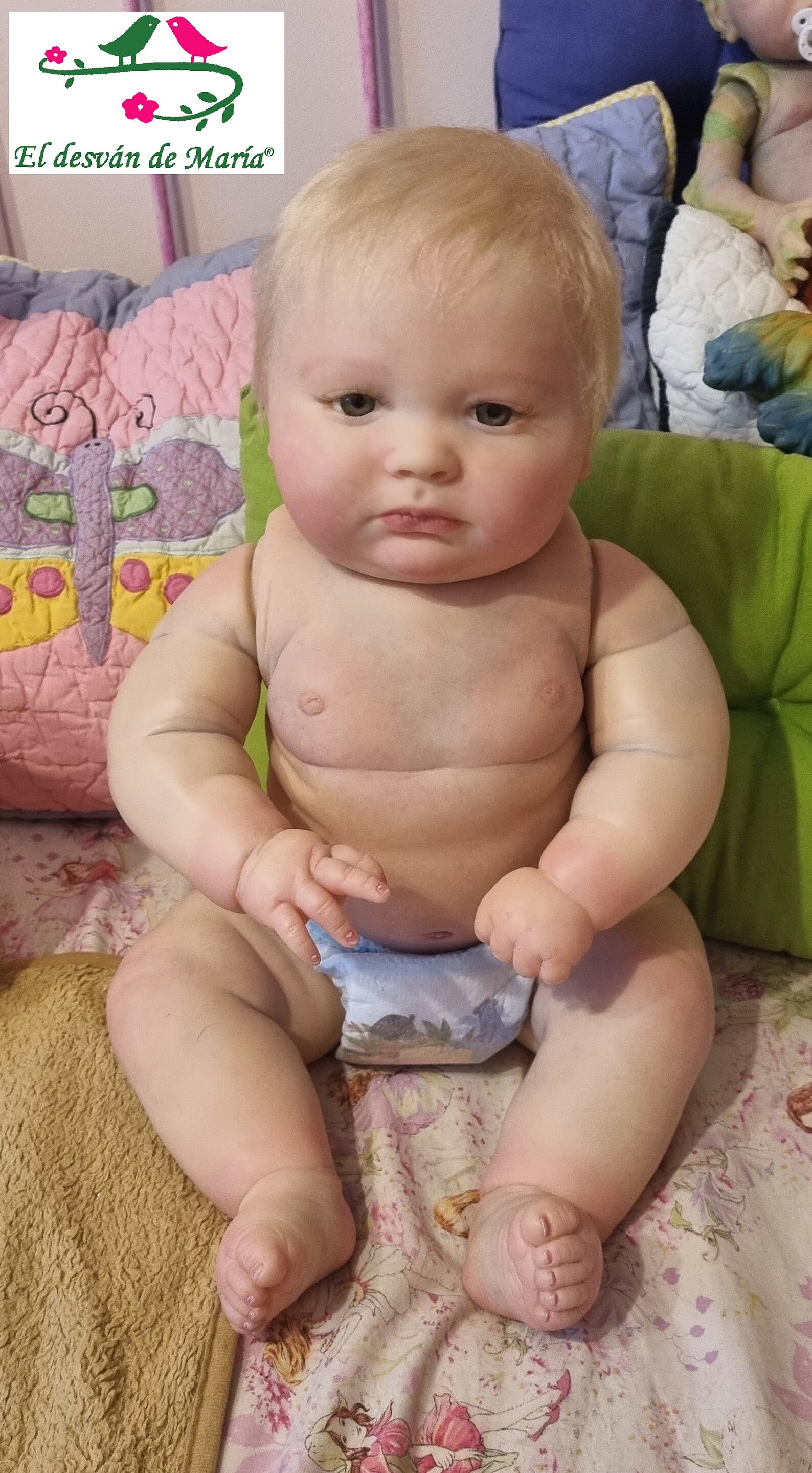 Vinyl Reborn Baby With Half Torso and Cloth Body JOSEPH Awake Model ...