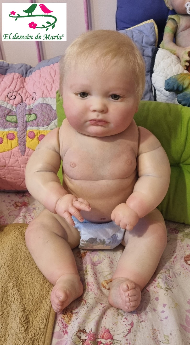 Vinyl Reborn Baby With Half Torso and Cloth Body JOSEPH Awake Model ...