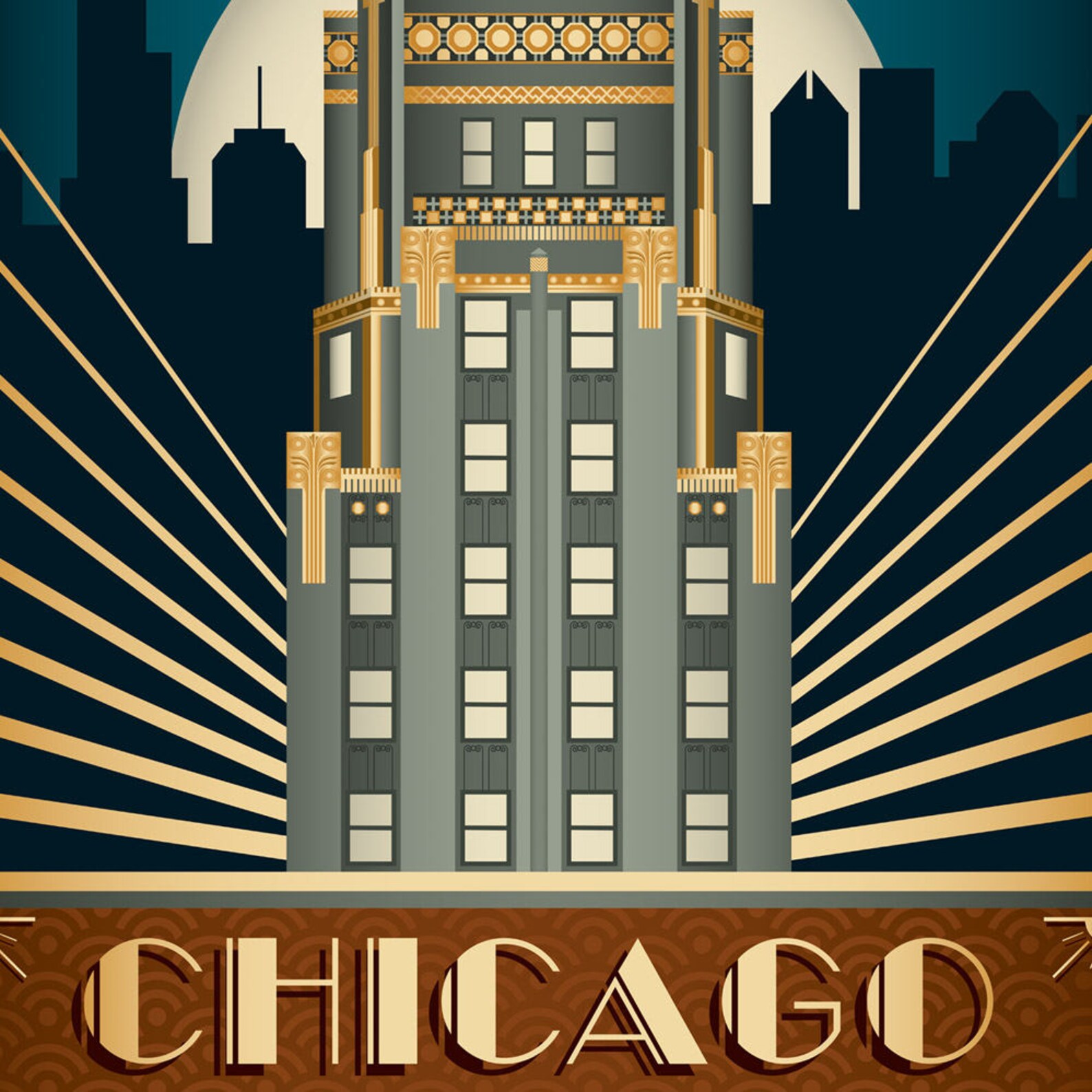 Chicago wall art Chicago print Chicago gifts Chicago | Etsy