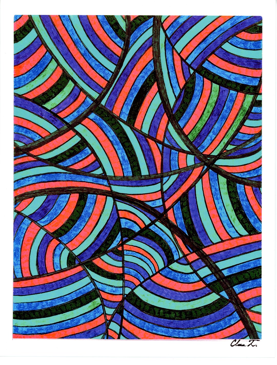 Art Print of an Original Drawing - "colors" - Etsy