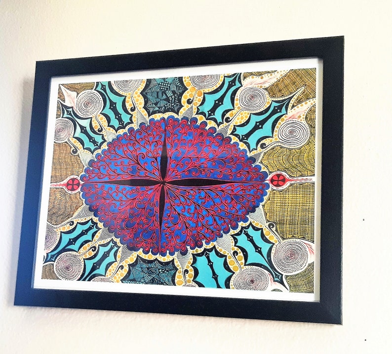 Art Print of an Original Drawing - "blue Cloud" - Etsy