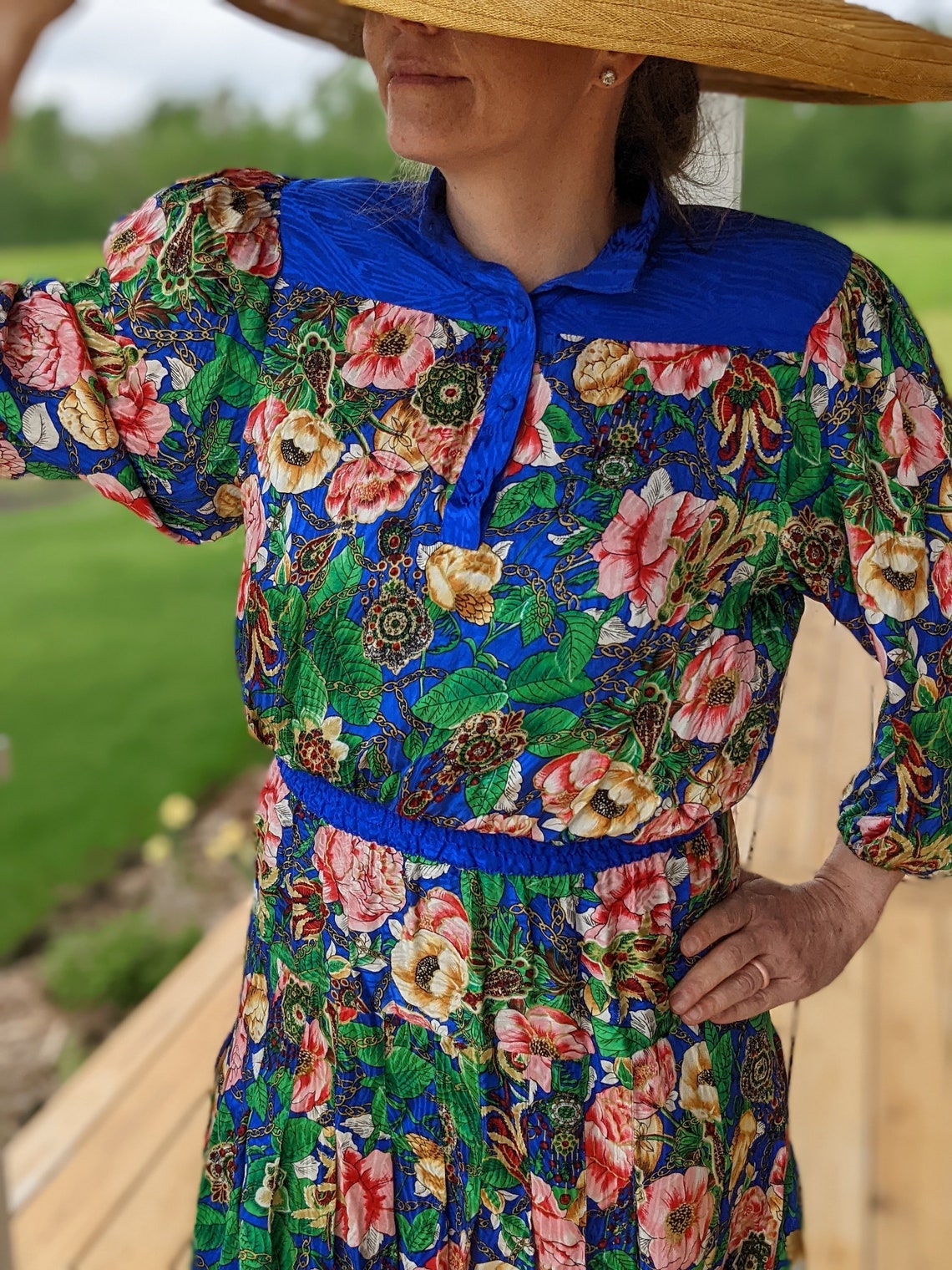 Vintage Diane Freis Dress/floral/1980s/retro - Etsy