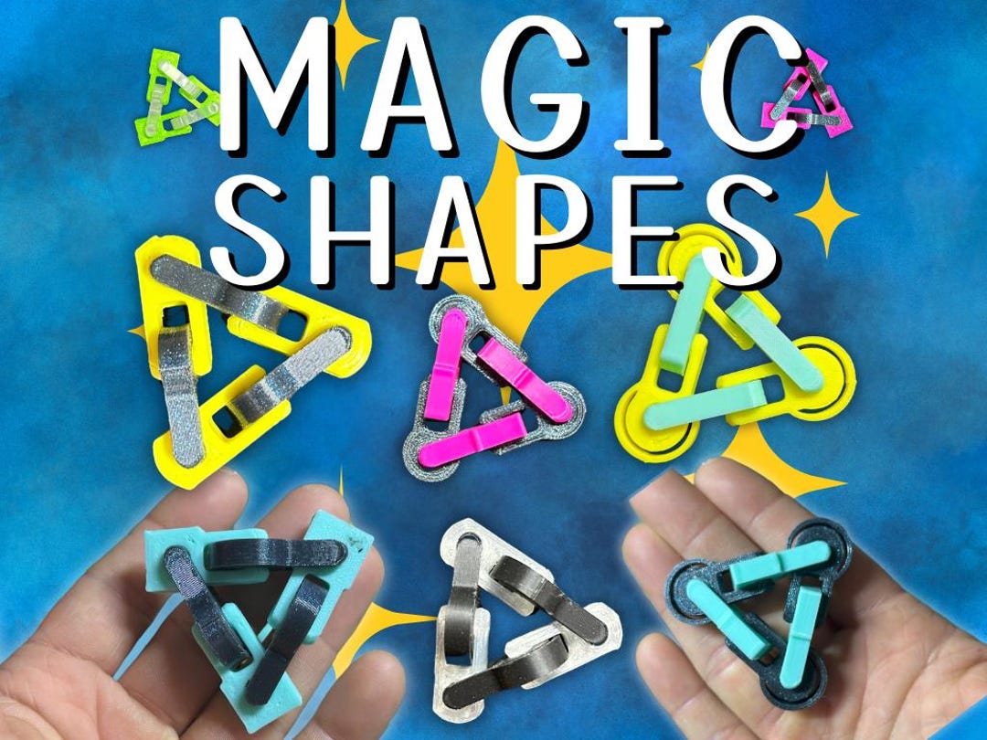 Magic Shapes Fidget Toy 3-pack: ADHD Focus, Stress Relief - Etsy