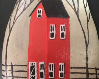 Folk art house | Etsy