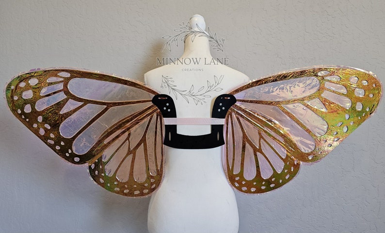 Monarch Fairy Wings Large Iridescent Wearable Fairy Wings - Etsy
