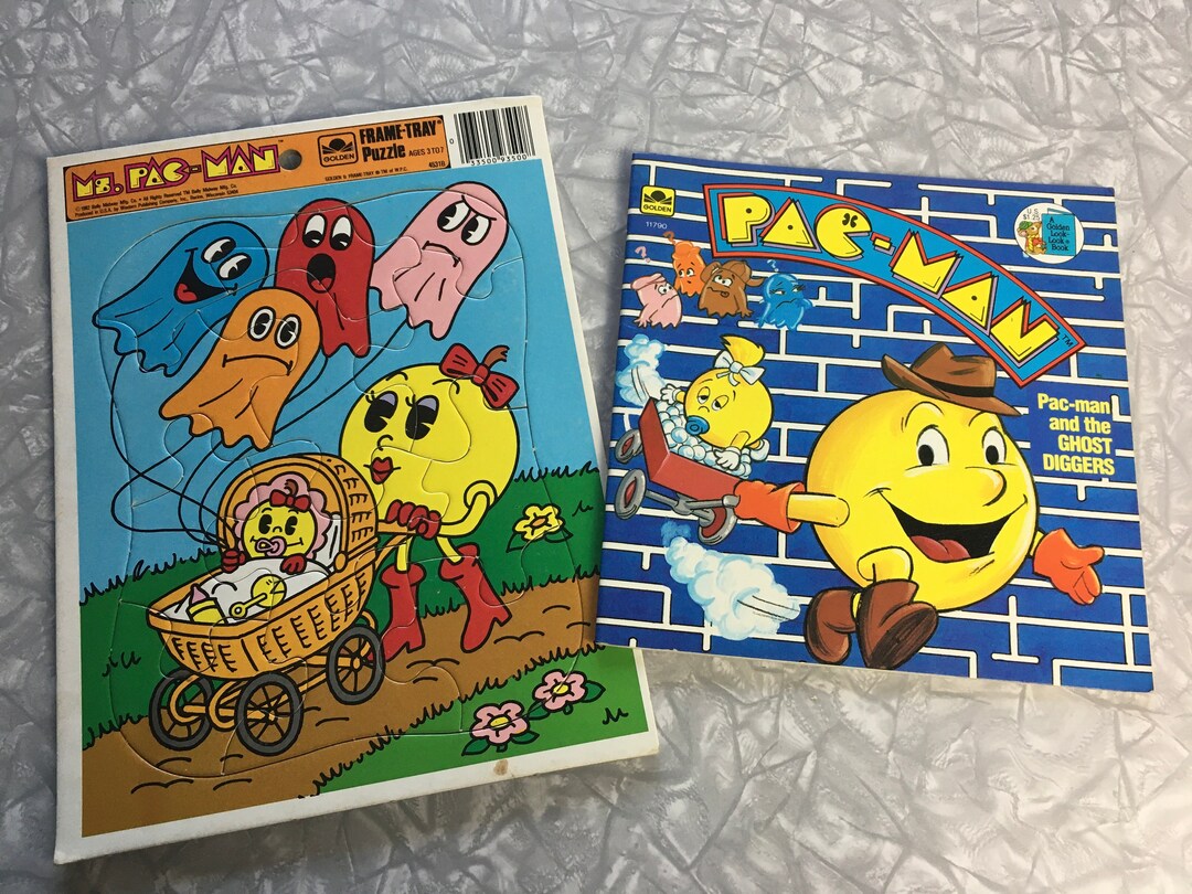 1982 Ms. Pac-man Frame Tray Puzzle by Golden Books Bonus - Etsy