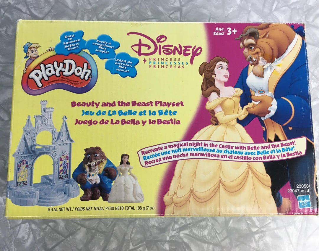 2002 Play-doh Beauty & the Beast Play Set Hasbro No. 23058/23047 Disney ...