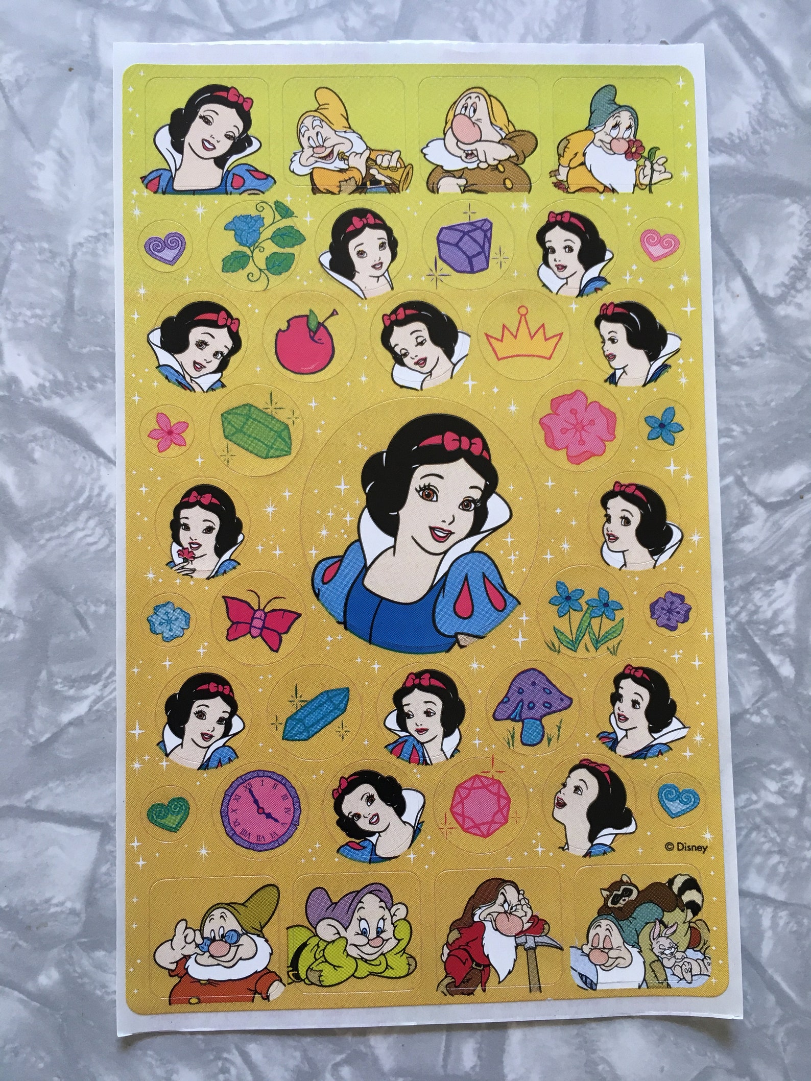 Vtg 90's Sandylion Disney Princess Sticker Sheets | Etsy