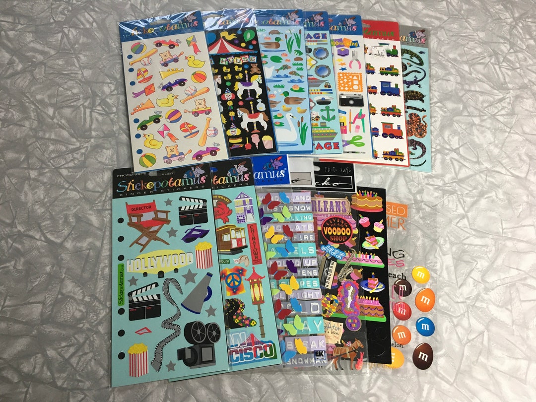 Lot of 90's Stickopotomus/sticko Sticker Sheets - Etsy