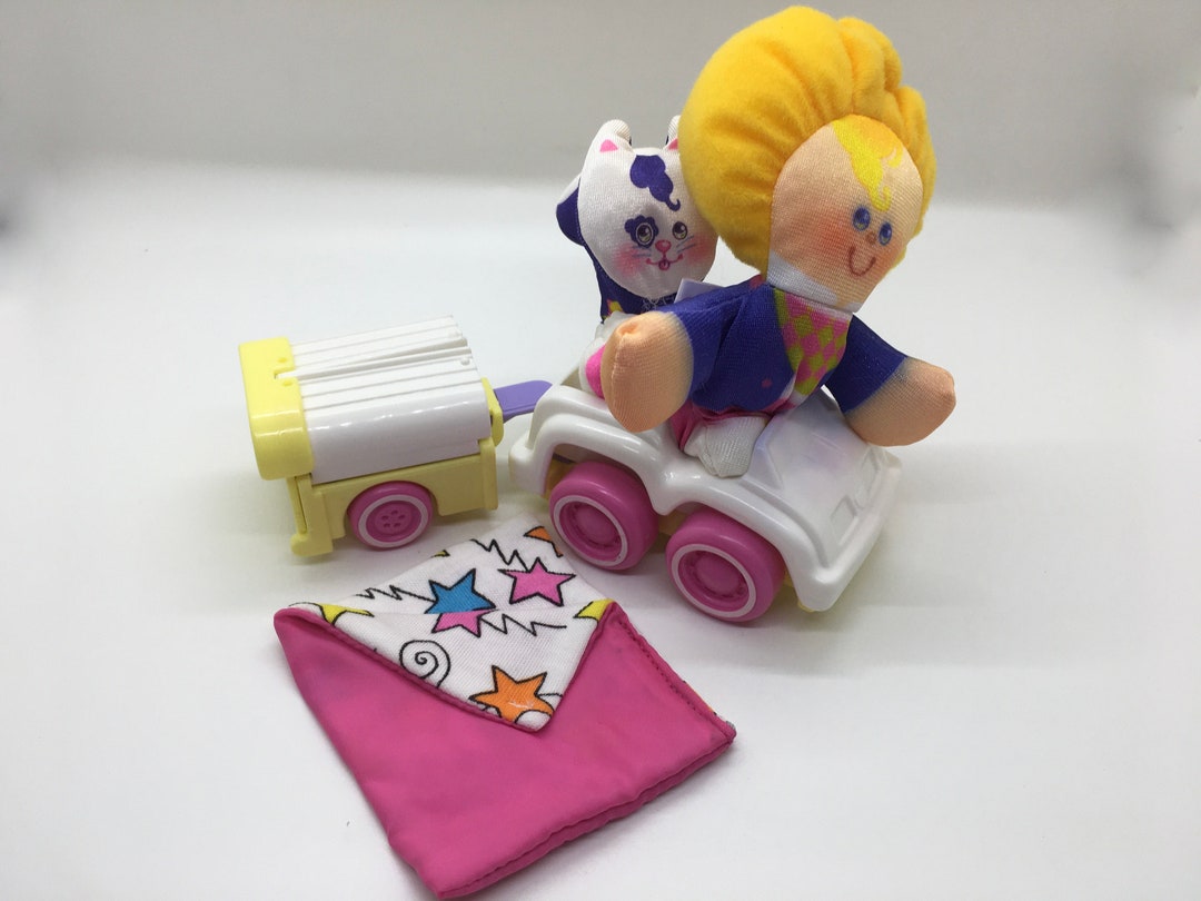 1988 Fisher Price Smooshees Cuddler Companions "kathy and Kittycamp ...