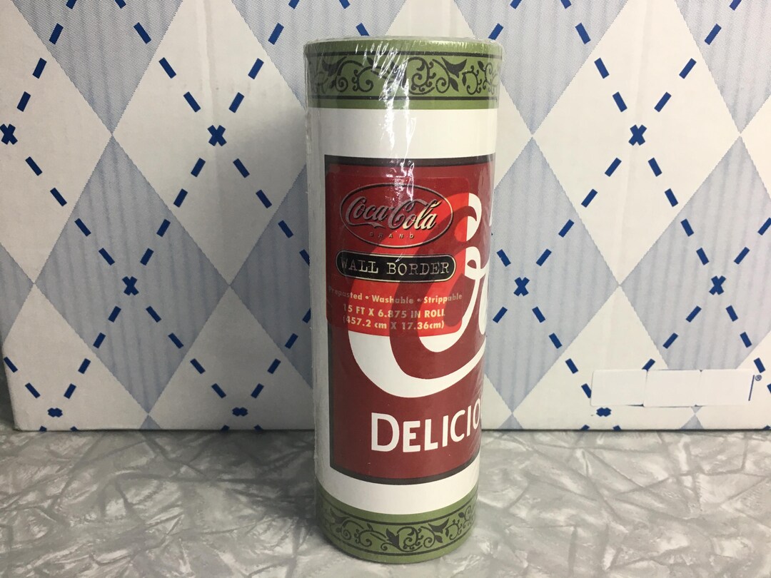 Vtg 90's NEW Coca-cola Coke Wall Paper Border NEW 15 Ft X 6.875 Made in ...