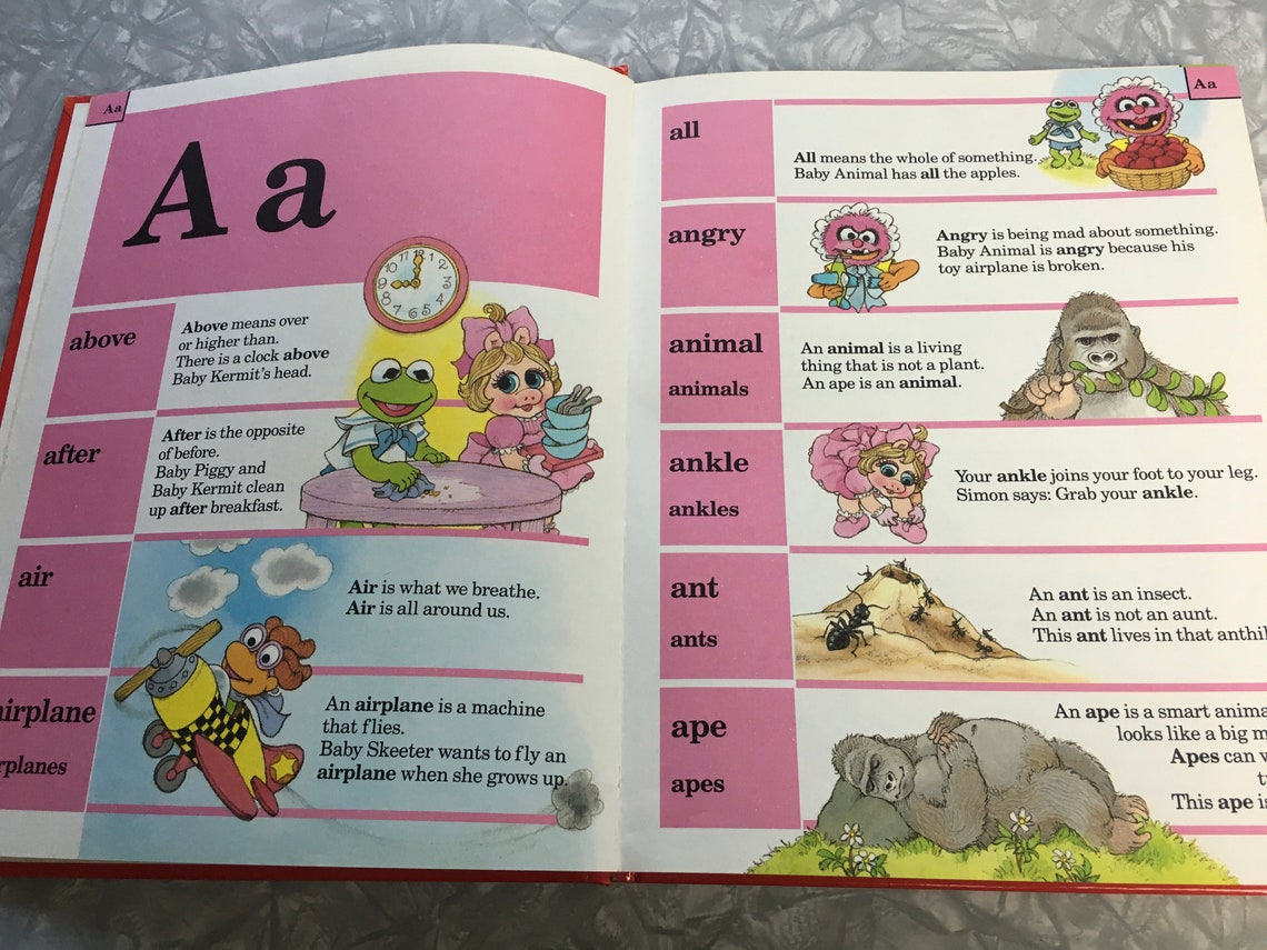 1988 My First Muppet Dictionary Hardcover Book Jim - Etsy