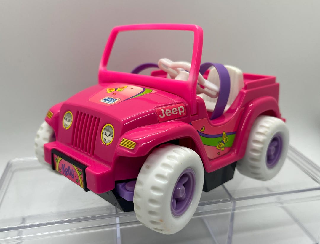 1997 Barbie Kelly Hot Pink Power Wheels Jeep - Motorized - Fisher-price ...