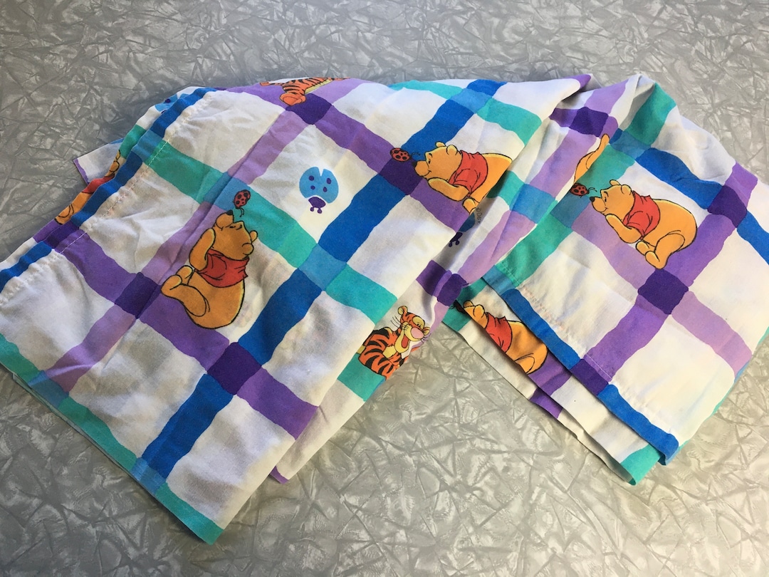 Vtg 90's Disney's Winnie the Pooh Twin Flat Sheet Kids Bedding - Etsy