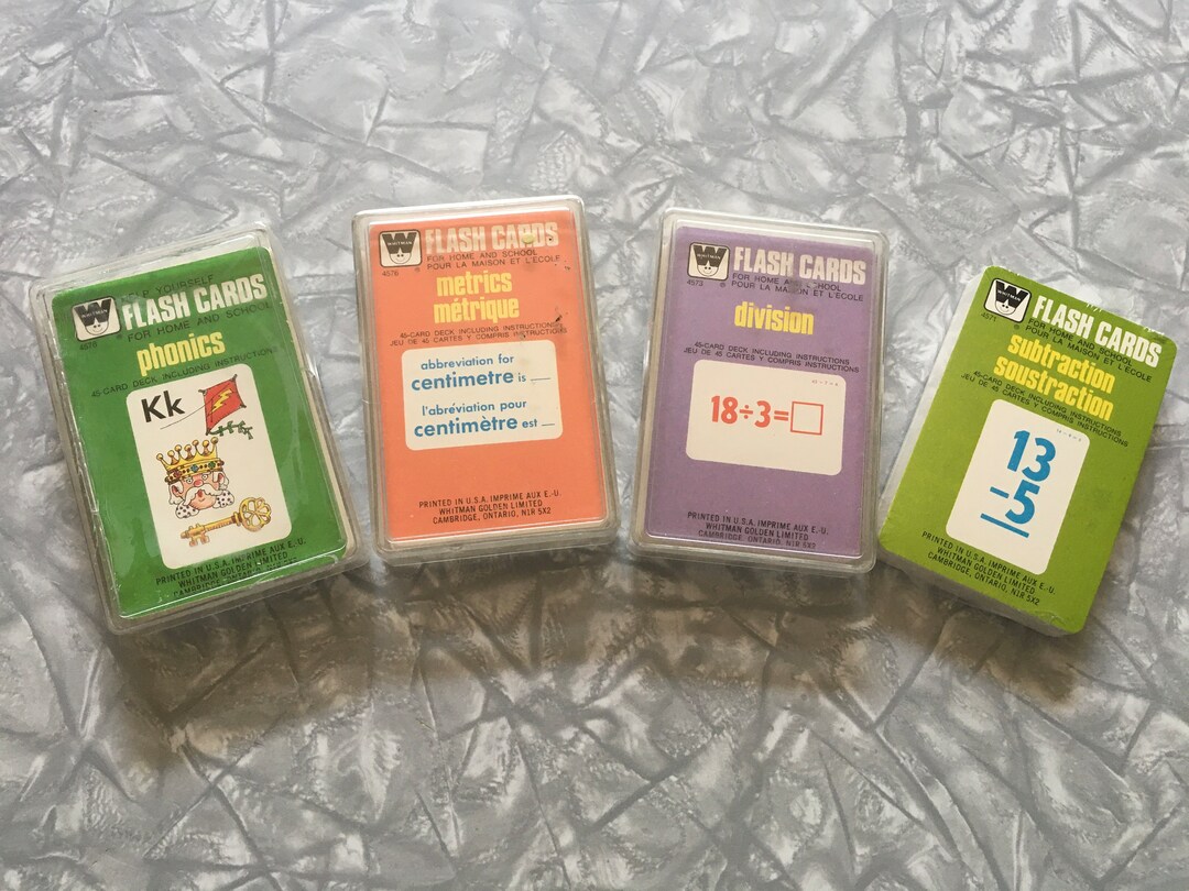 Lot of 4 1960's/70's Whitman Golden Card Games & Flash Cards - Etsy