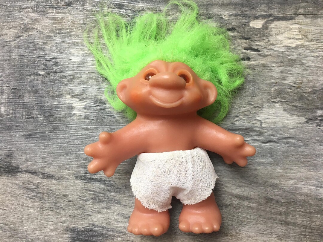 1986 Dam Troll Doll W. Neon Green Hair Good Luck Trolls - Etsy