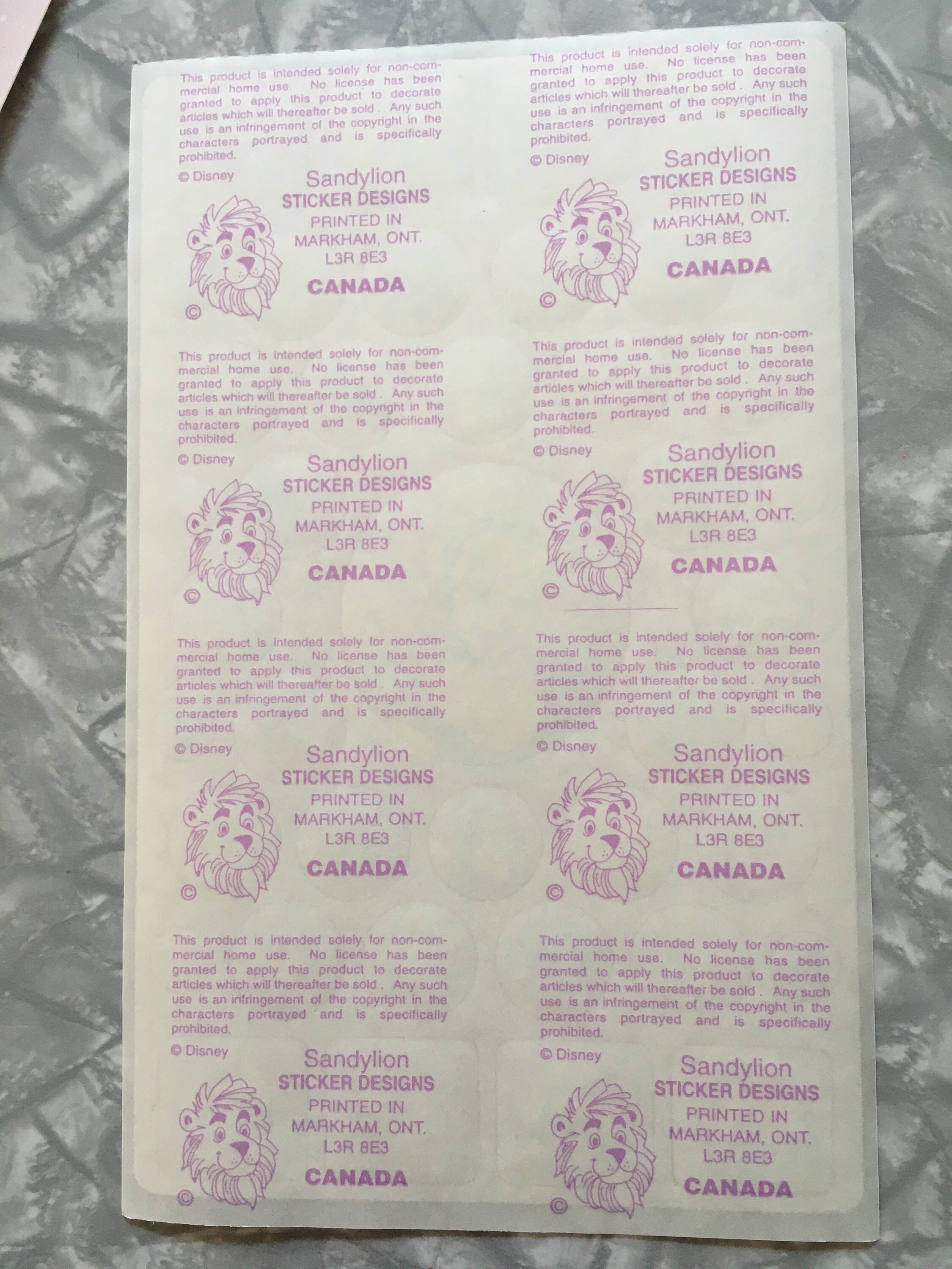Vtg 90's Sandylion Disney Princess Sticker Sheets | Etsy
