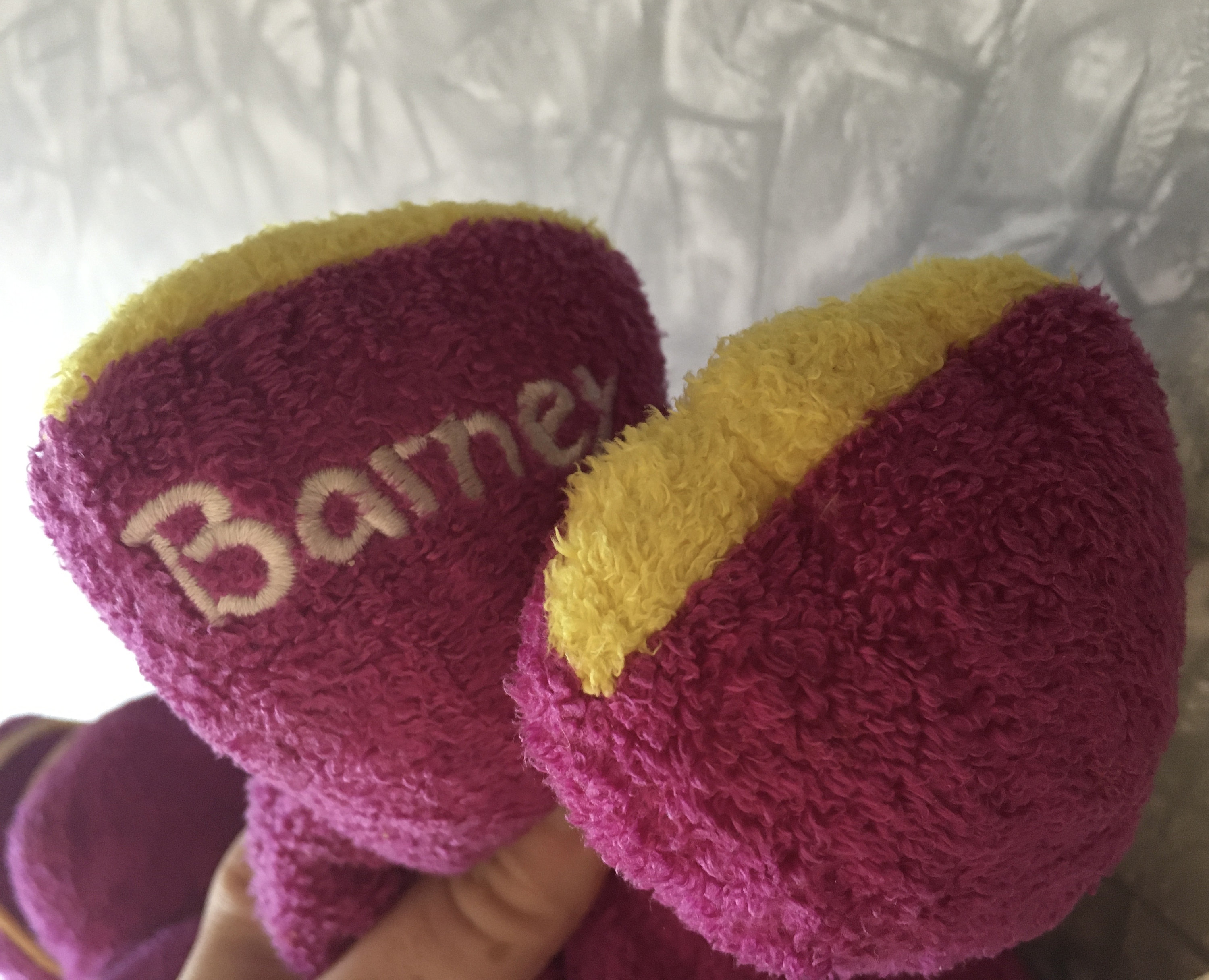 1992 Barney the Purple Dinosaur Terry Heart Tummy Plush - Etsy