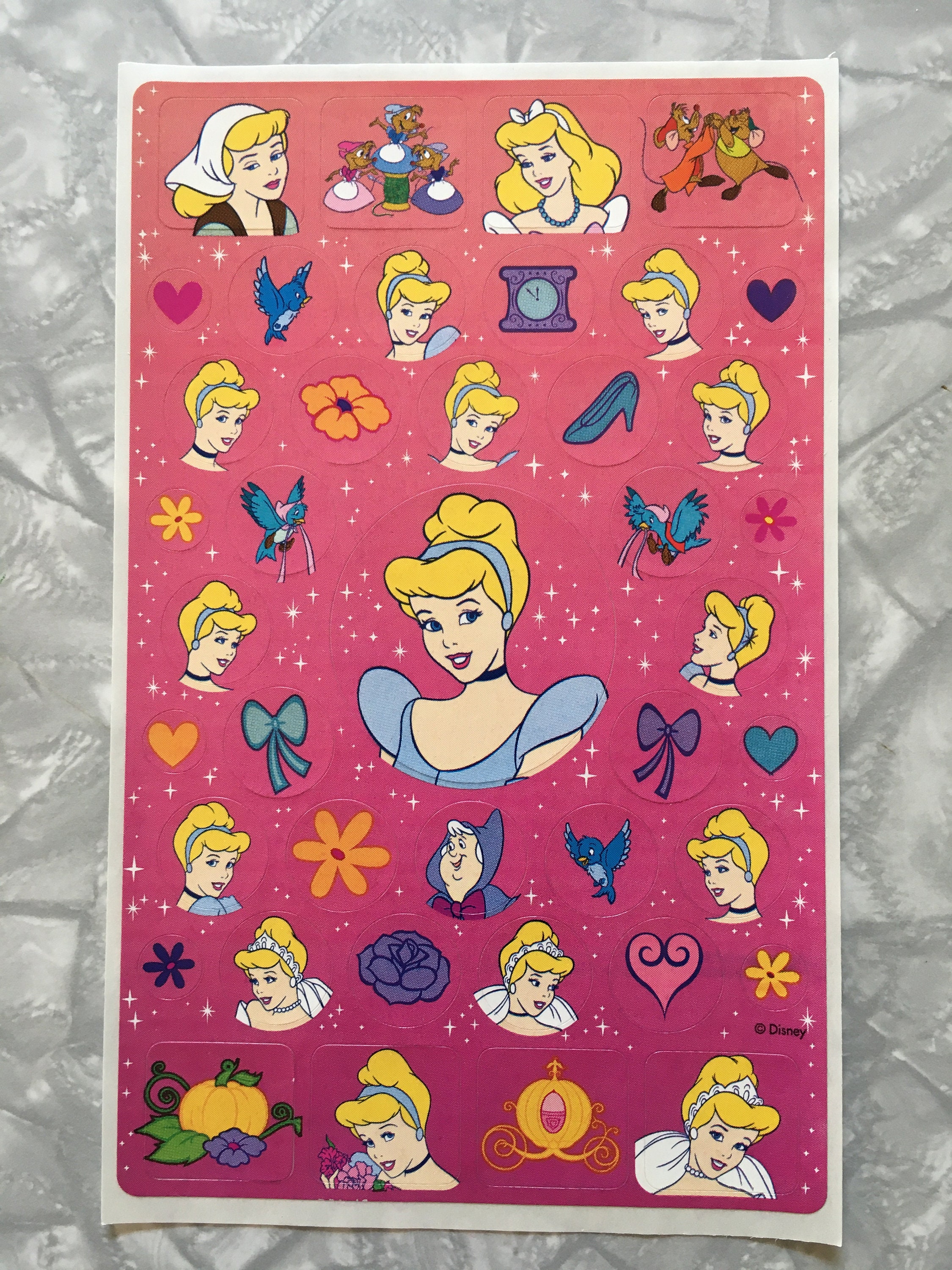 Vtg 90's Sandylion Disney Princess Sticker Sheets | Etsy