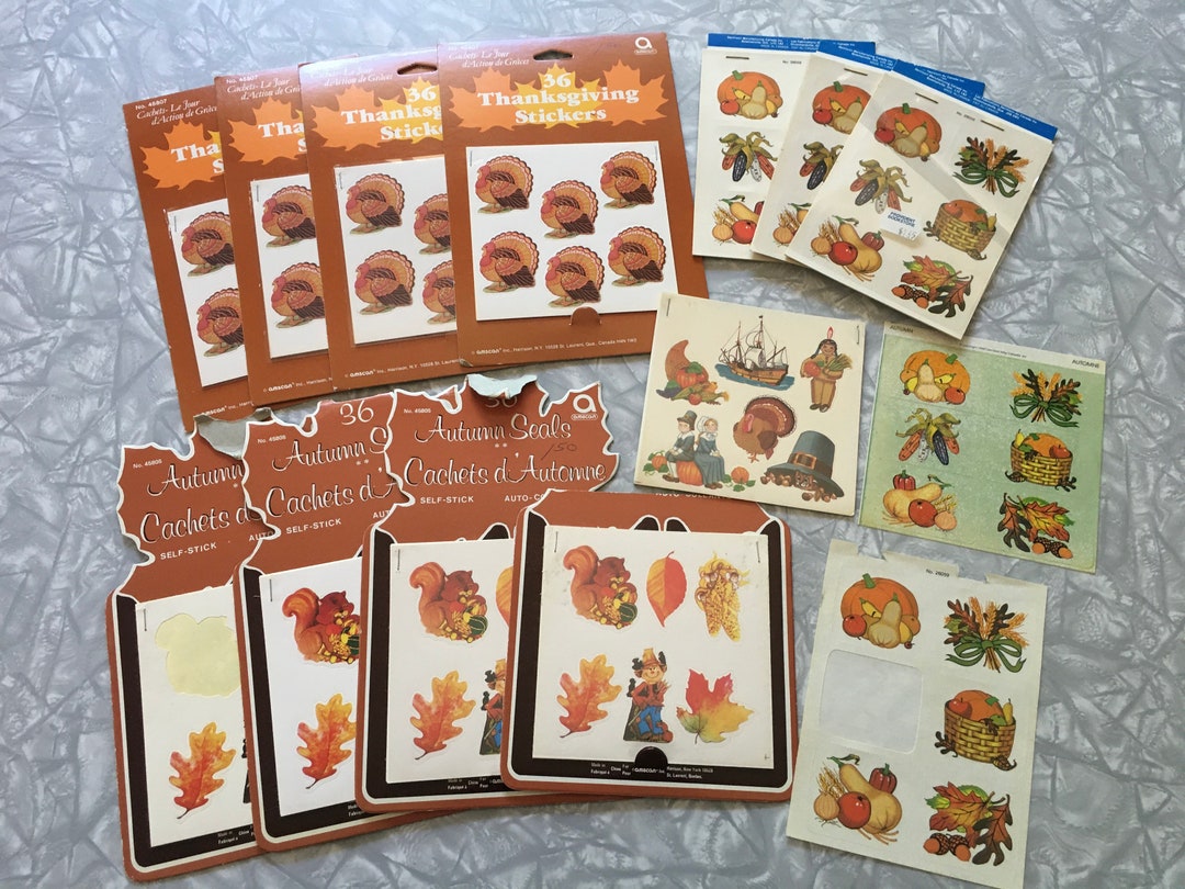 HUGE Lot of Vtg 80's Amscan/dennison Autumn/thanksgiving - Etsy