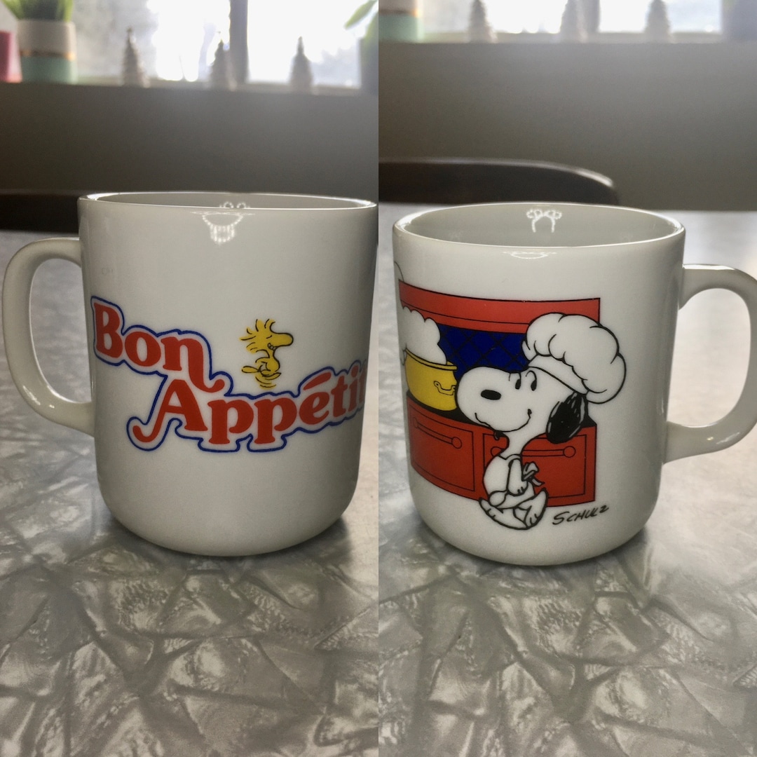 1980's Snoopy "bon Appétit" Coffee Mug - Another Determined Production ...