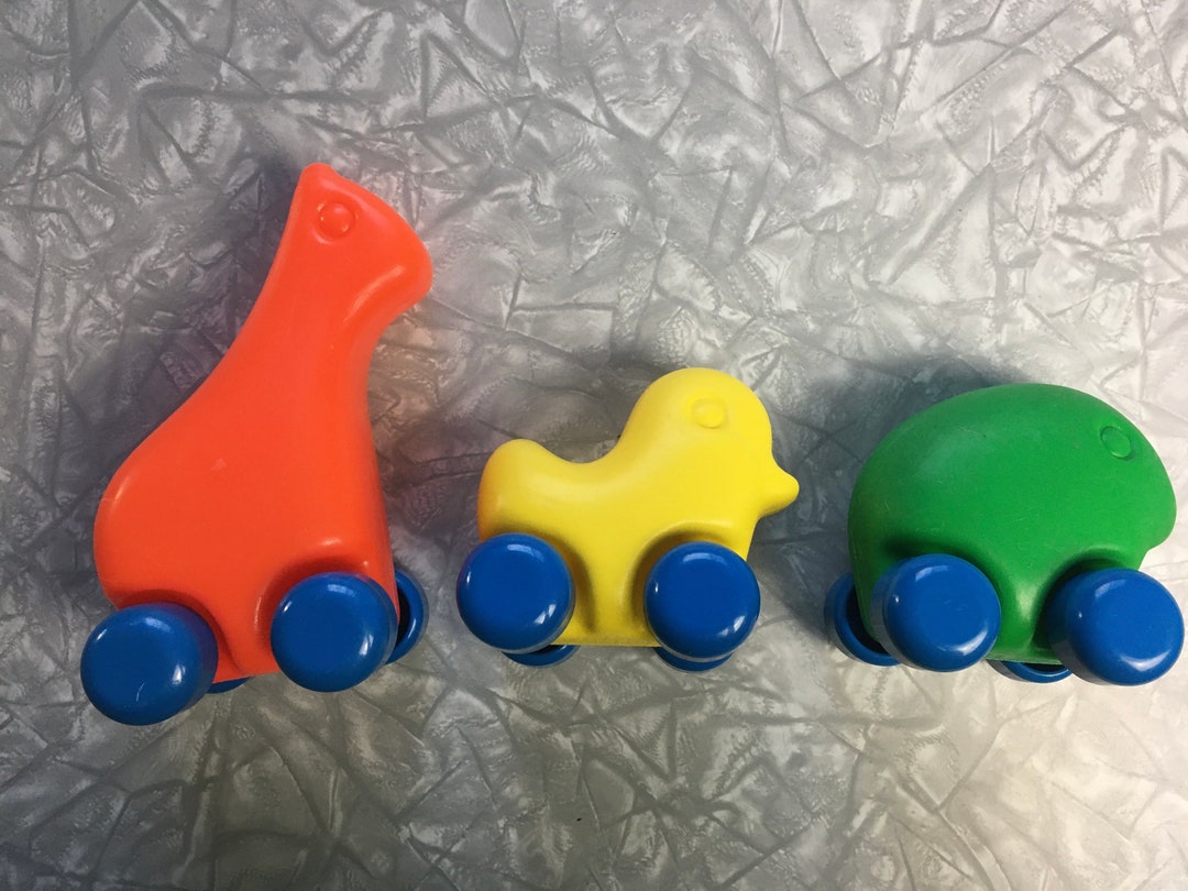 1989 Little Tikes soft Animal Friends Wheeled - Etsy