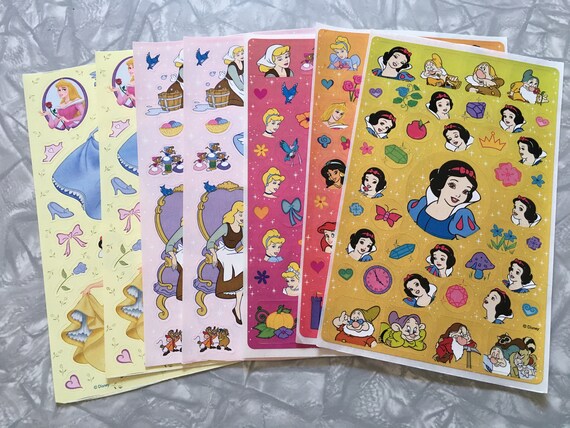 Vtg 90's Sandylion Disney Princess Sticker Sheets - Etsy