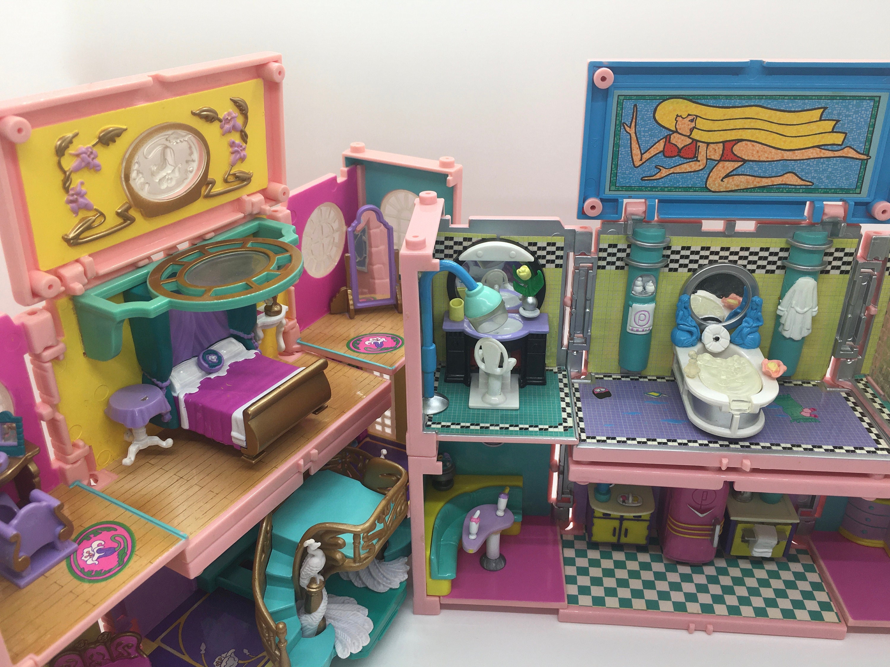 1999 Polly Pocket Deluxe Mansion Dream Builders Play Sets Lot | Etsy