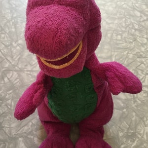 1992 Barney the Purple Dinosaur Terry Heart Tummy Plush Lyons - Etsy