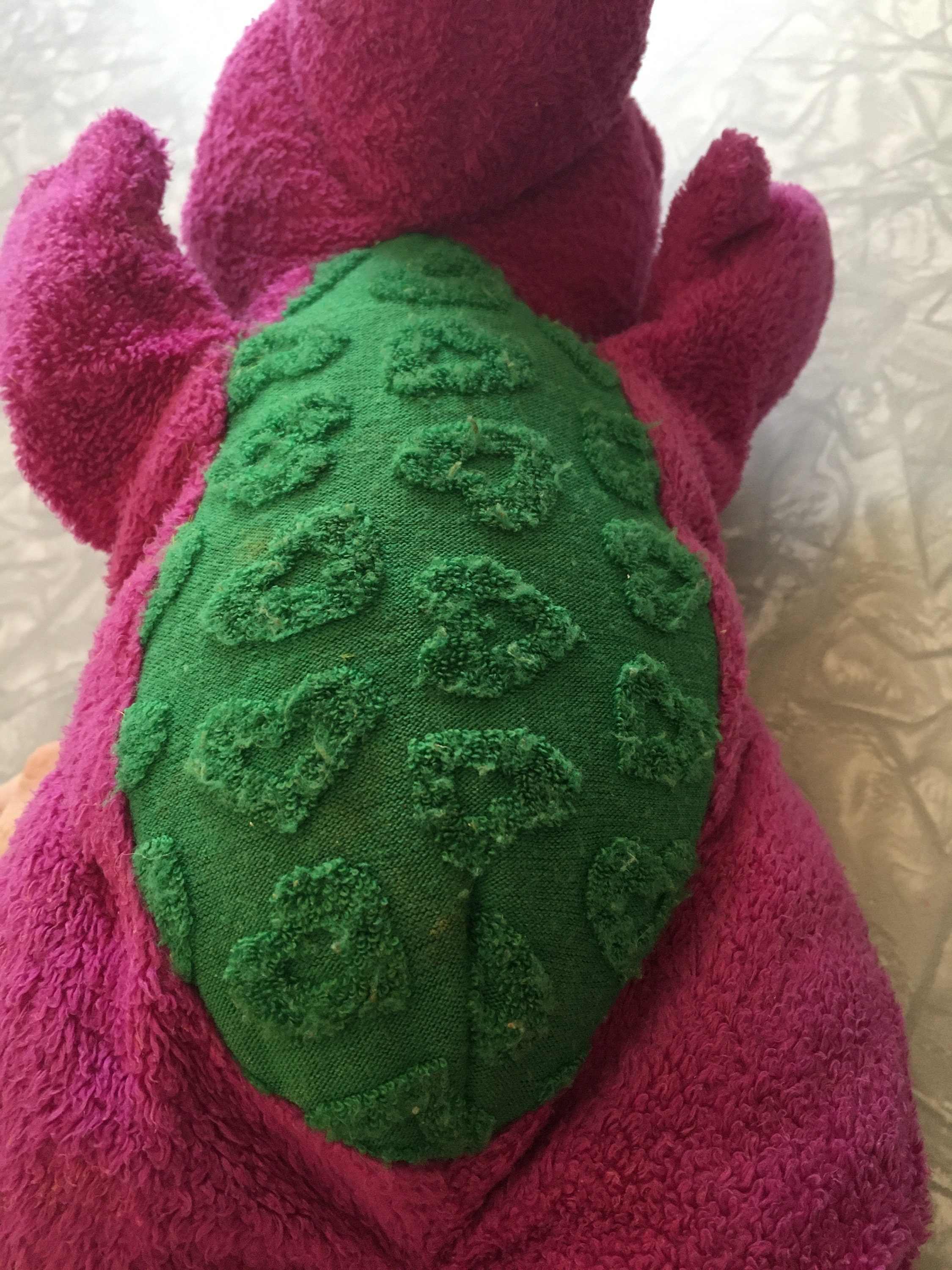 1992 Barney the Purple Dinosaur Terry Heart Tummy Plush - Etsy