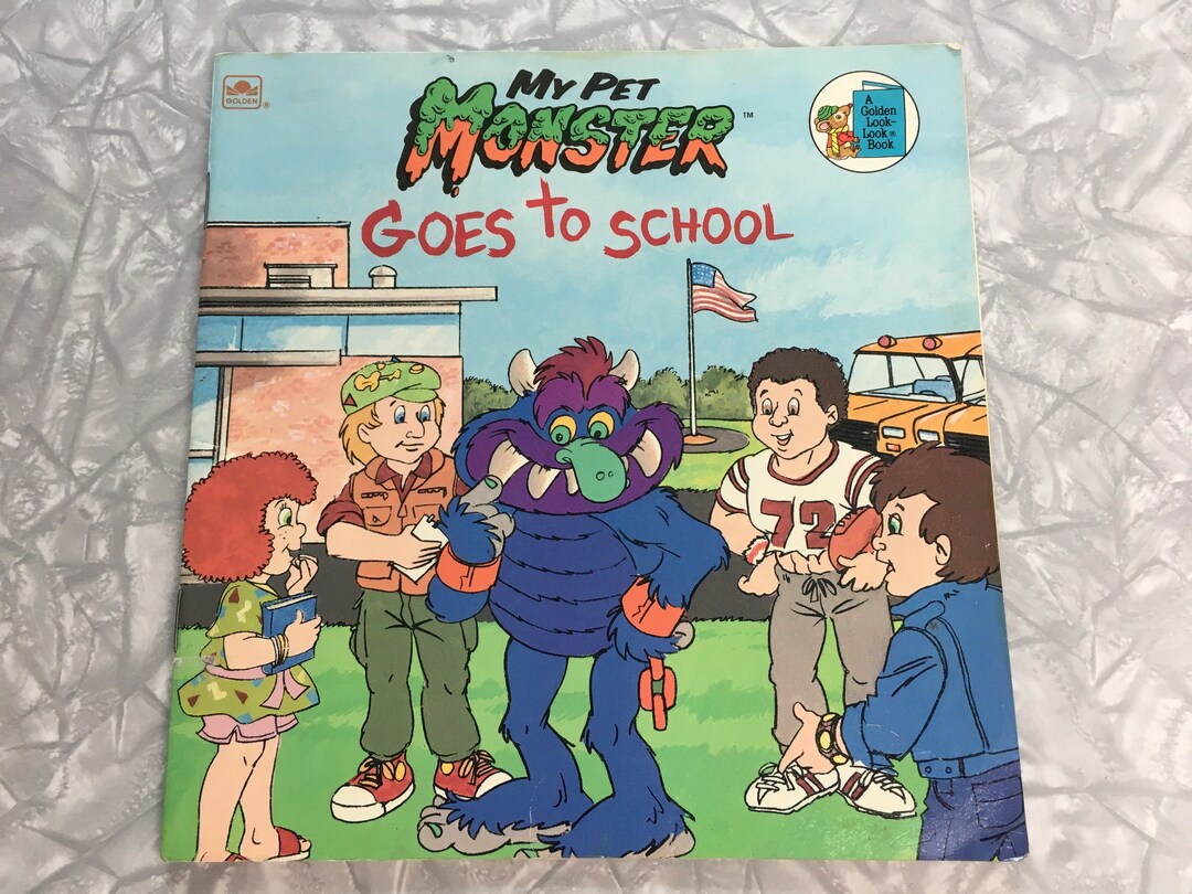 1986 My Pet Monster Goes to School Children's Storybook Golden Books - Etsy