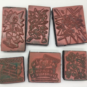 Lot of 1992 the Incredible Crash Test Dummies Dummy Rubber Stamps Bonus ...