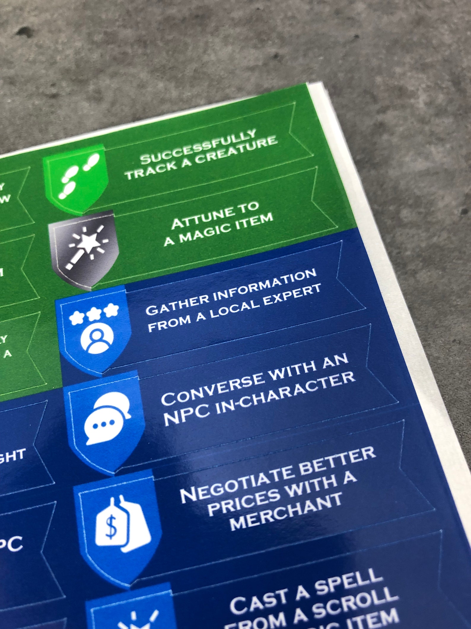 Achievement Sticker Book for Tabletop RPG 5th Edition D&D / 5e - Tome ...