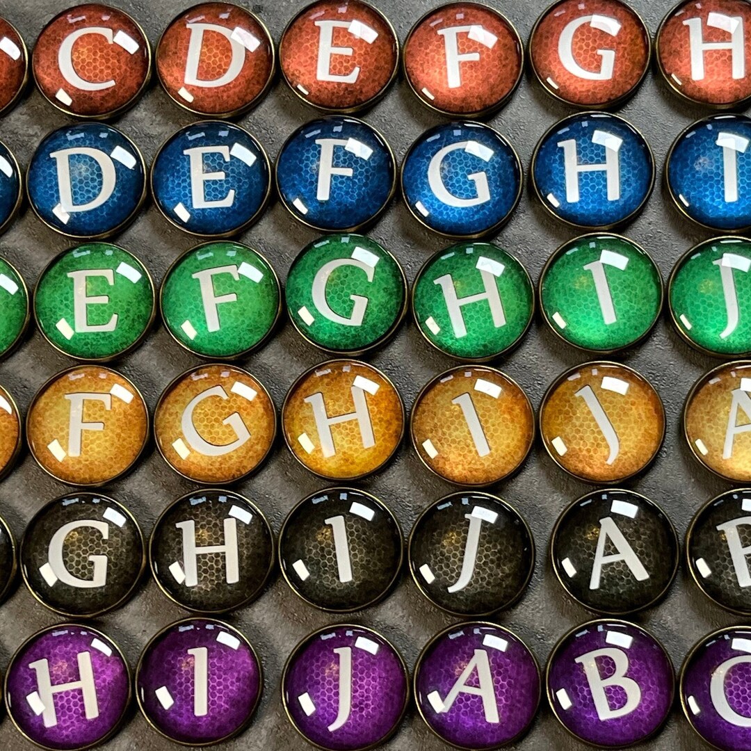 Arcanist Monster Markers A-J Letters Classic Colors Set of 10 - Etsy