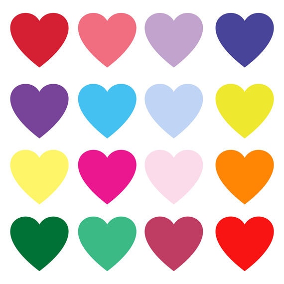Rainbow Heart Clip Art
