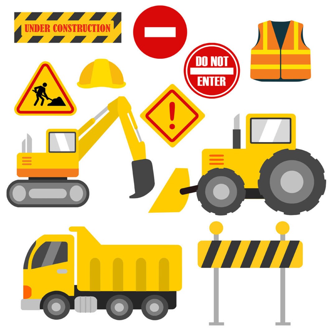 Construction Set, Excavator SVG, Sign Svg, Do Not Enter Sign Svg, Truck ...