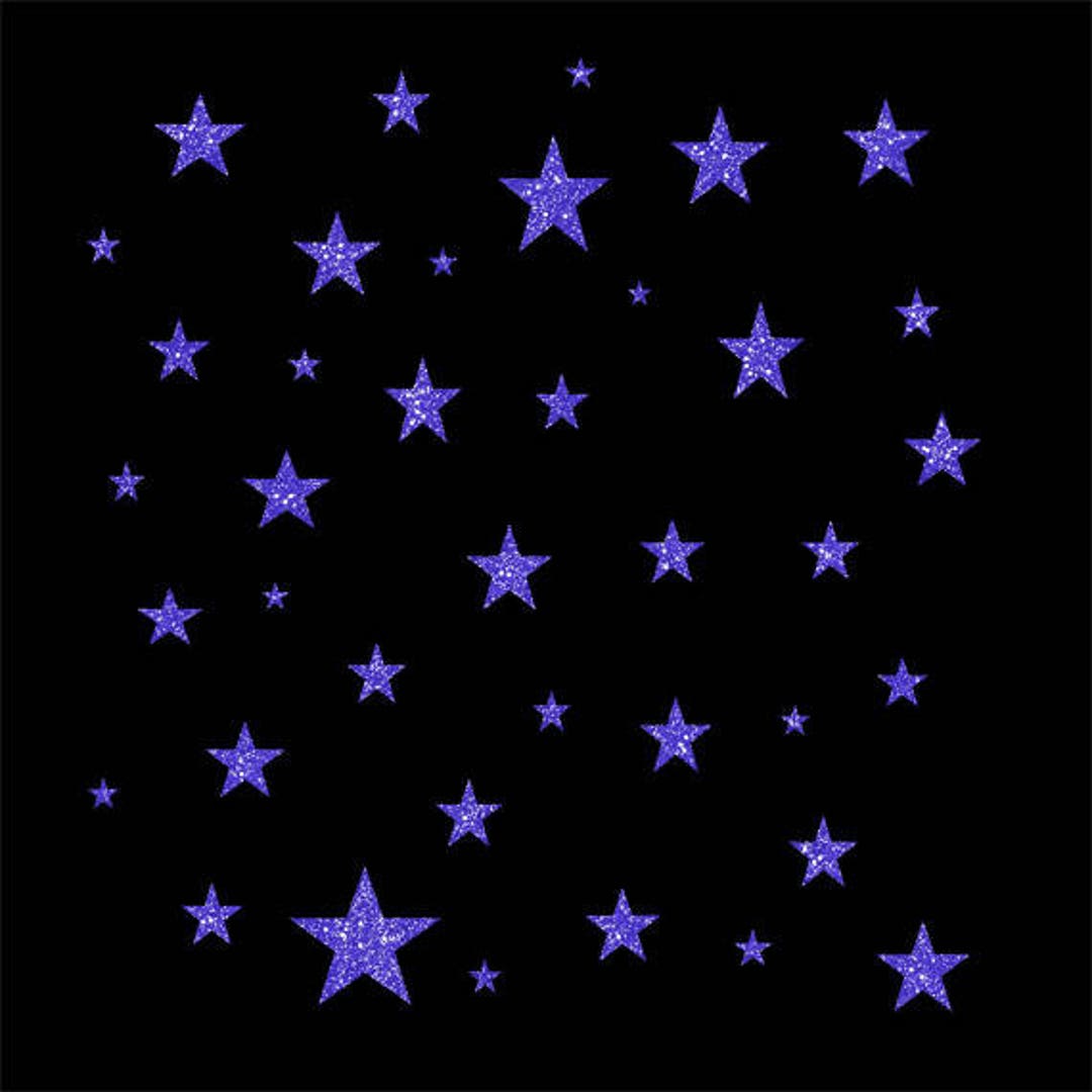 Blue Glitter Stars Collection Clip Art, Twinkle, Sparkly, Celebration ...