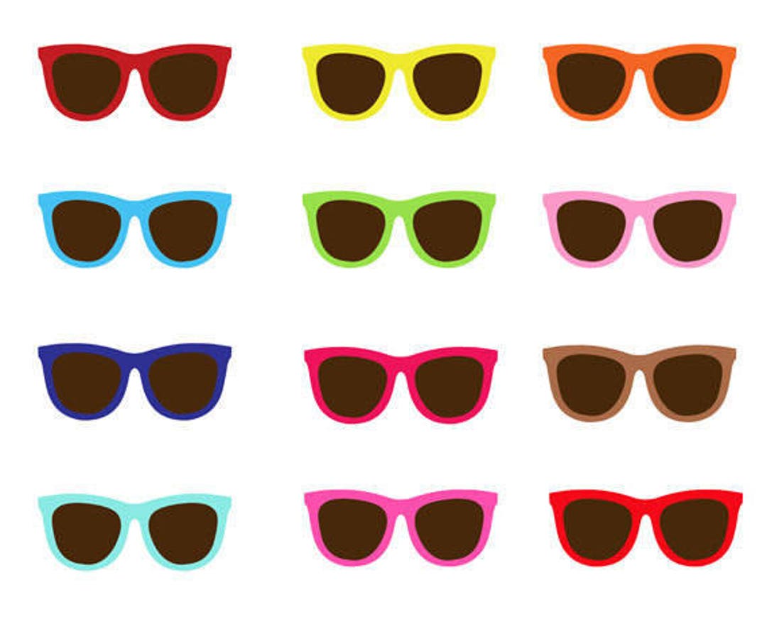 Sunglasses Clip Art Collection, Summer, Sunny, Shades, Sun, Colorful ...