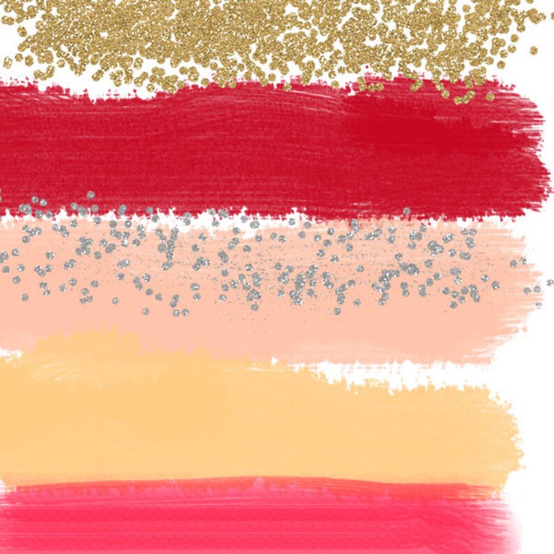 Watercolor Brush Stroke Clip Art Paint Splatter Clip Art - Etsy