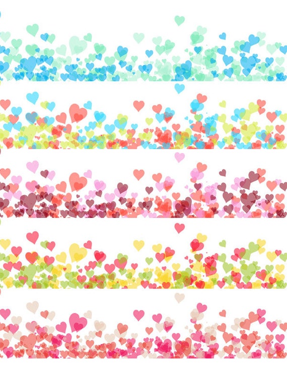 Colorful Heart Borders