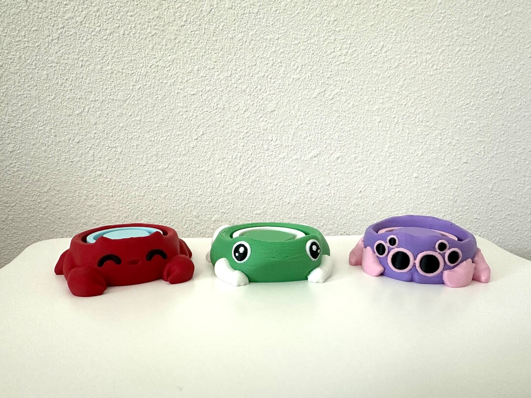 Fidget Spinner Crab Frog Spider 3D Printed Stim Toy Stress Relief Kids ...