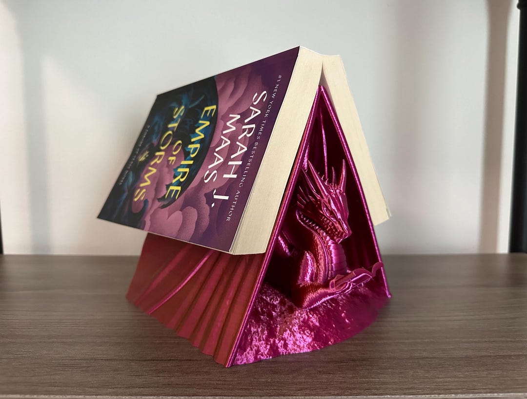 Dragon Book Stand Book Holder 3D Printed Bookish Gift Bookshelf Decor ...