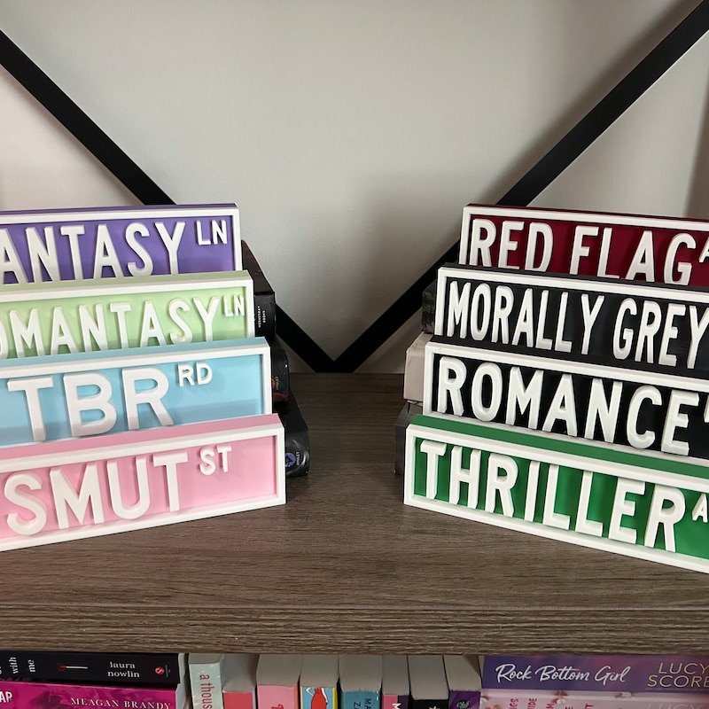 Romance Sign for Book Shelf - Etsy