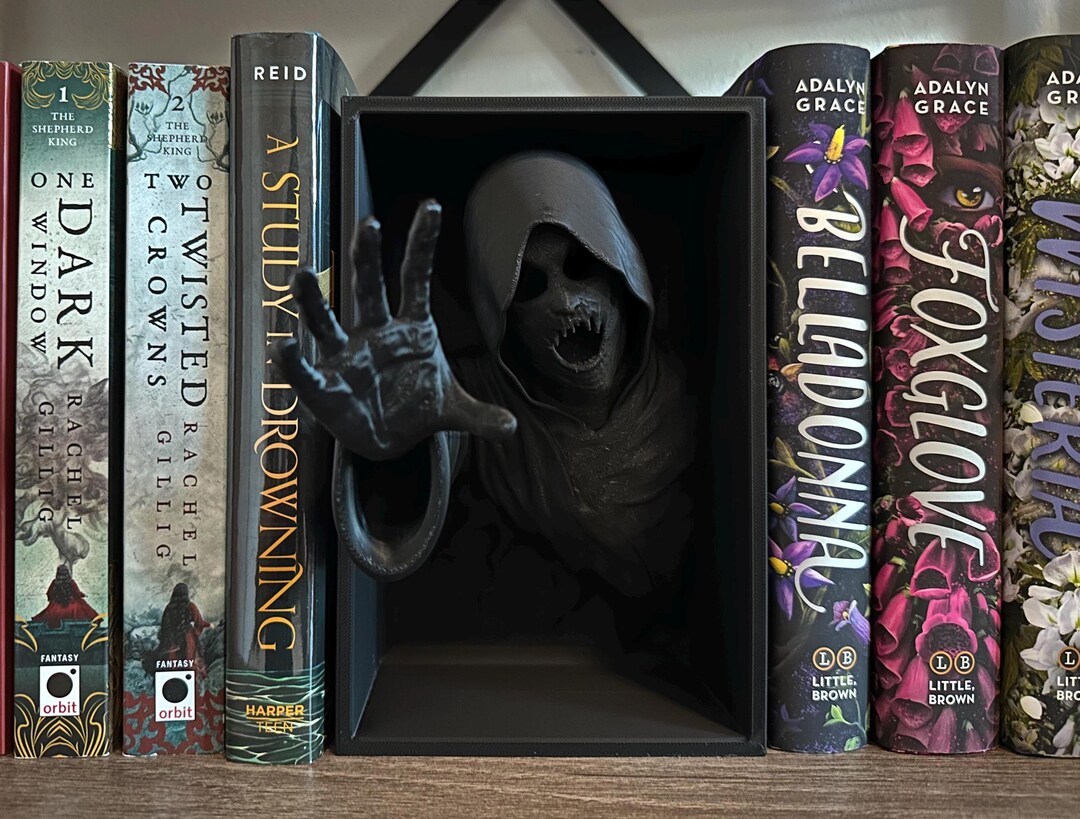 Reaper Book Nook 3D Printed Bookshelf Decor Bookish Gift Demon Ghost ...