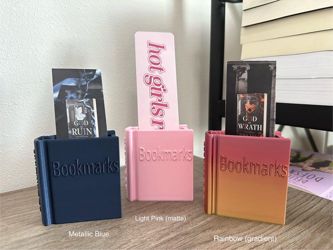Bookmark Holder 3D Printed Bookshelf Decor Reader Gift Book Shaped ...