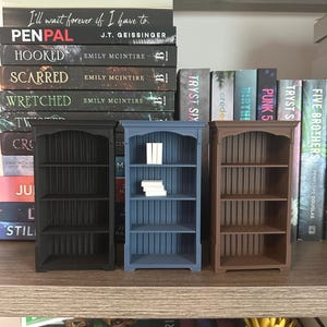 Mini Bookshelf 3D Printed Bookshelf Decor Bookcase Gift Reader 1:12 ...
