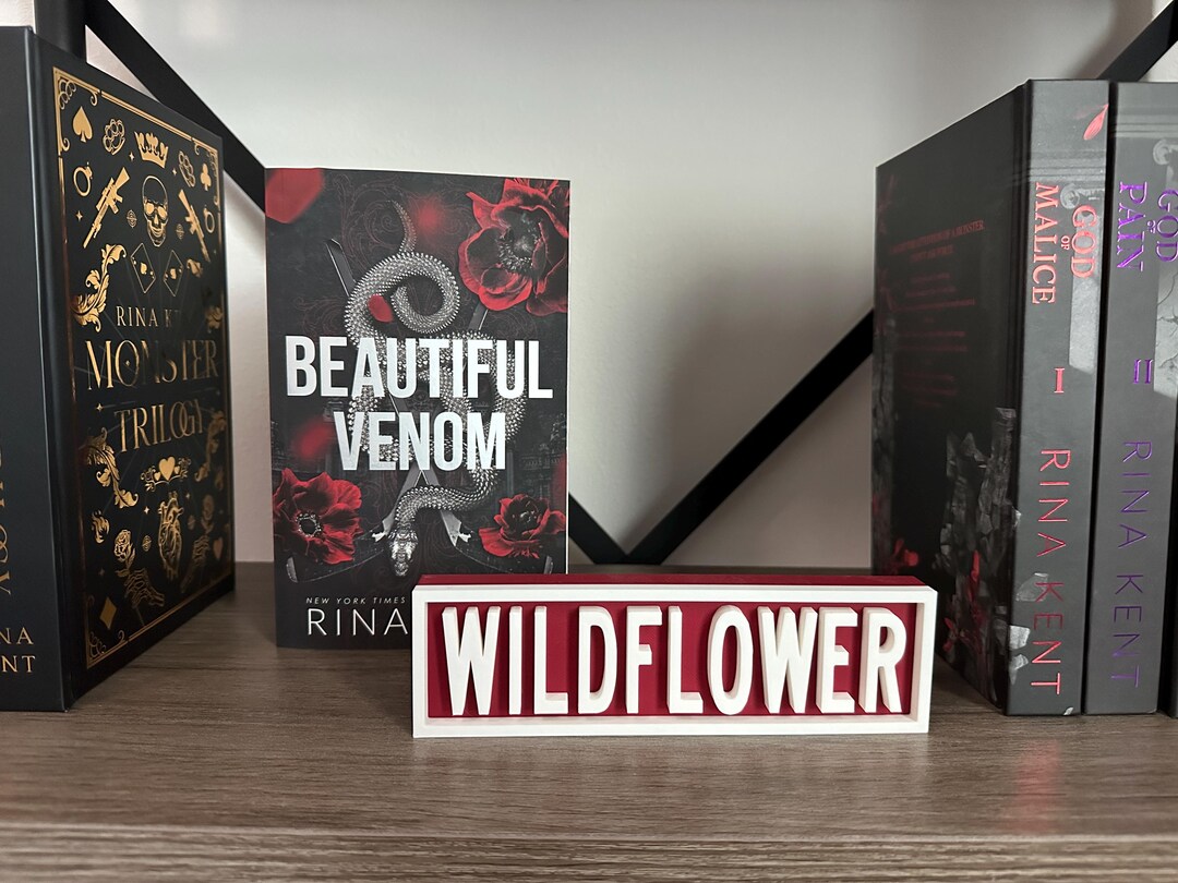 Wildflower Nickname Sign, Rina Kent Bookshelf Decor - Etsy