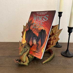 Dragon Book Stand 3D Printed Bookish Gift Bookshelf Decor - Etsy