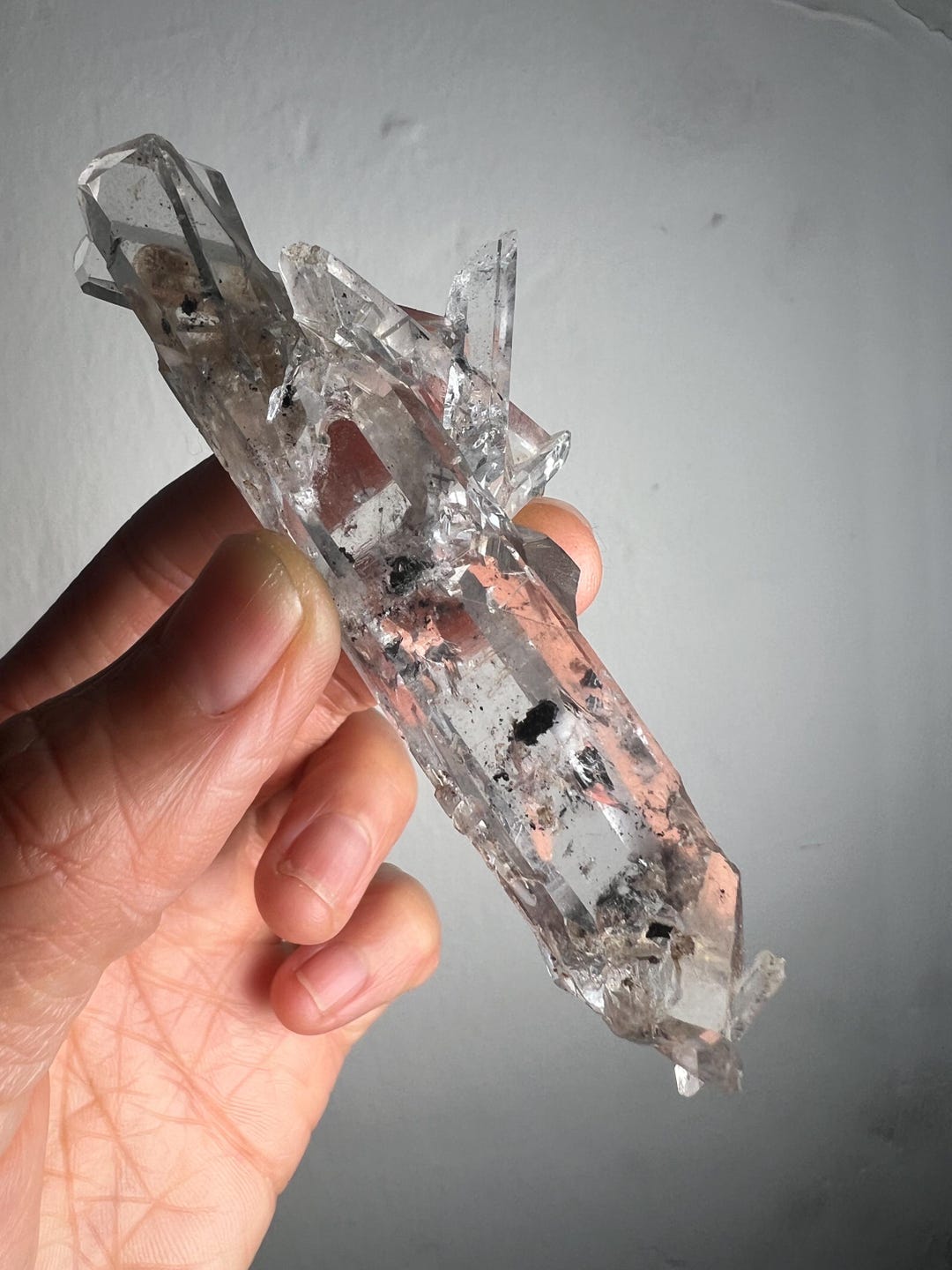 Rare Clear Quartz W/ Graphite Inclusion, Jinkouhe, Leshan, Sichuan ...